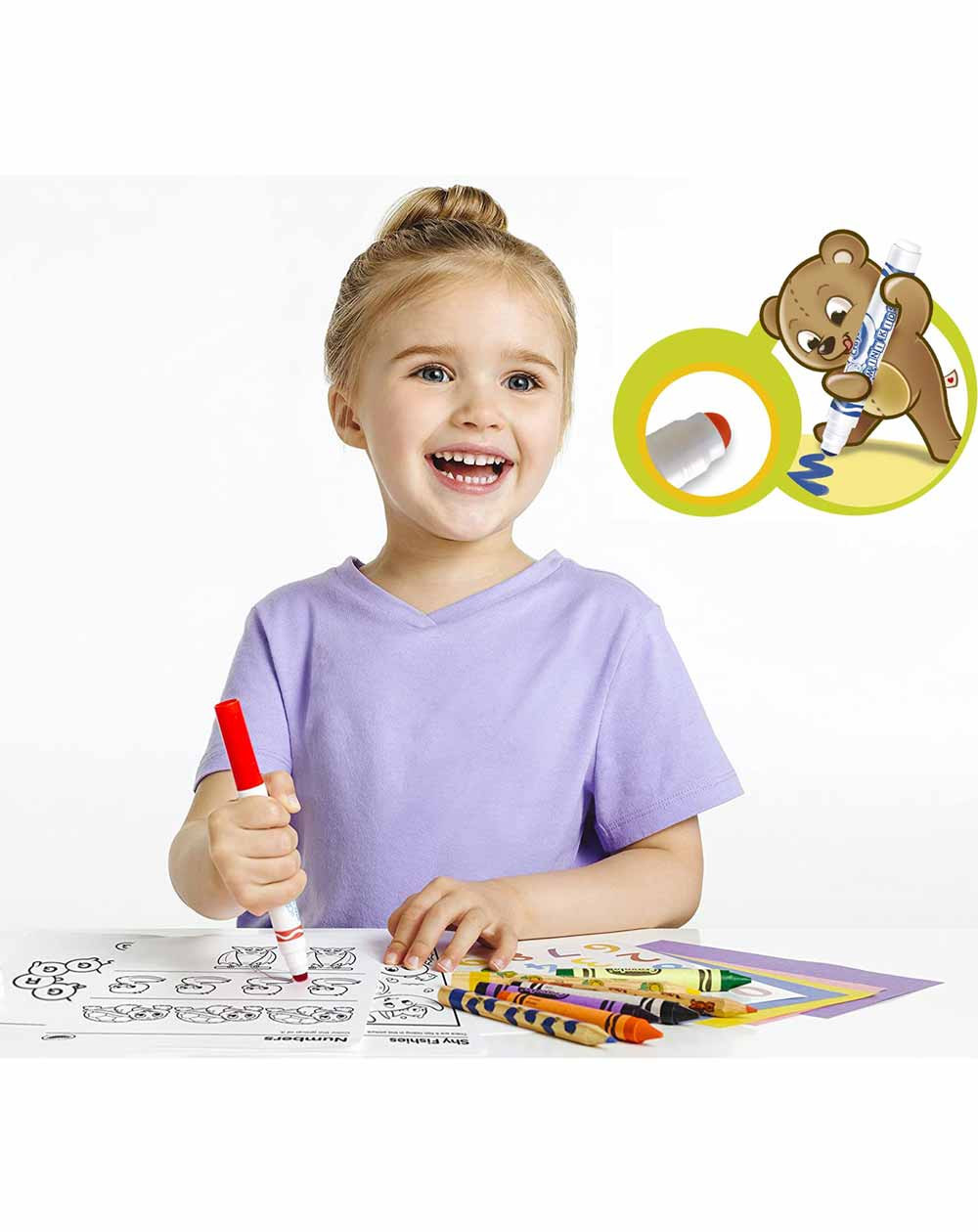 MiniKids Pestavad markerid 8tk - Crayola kunstitarbed - Agapics