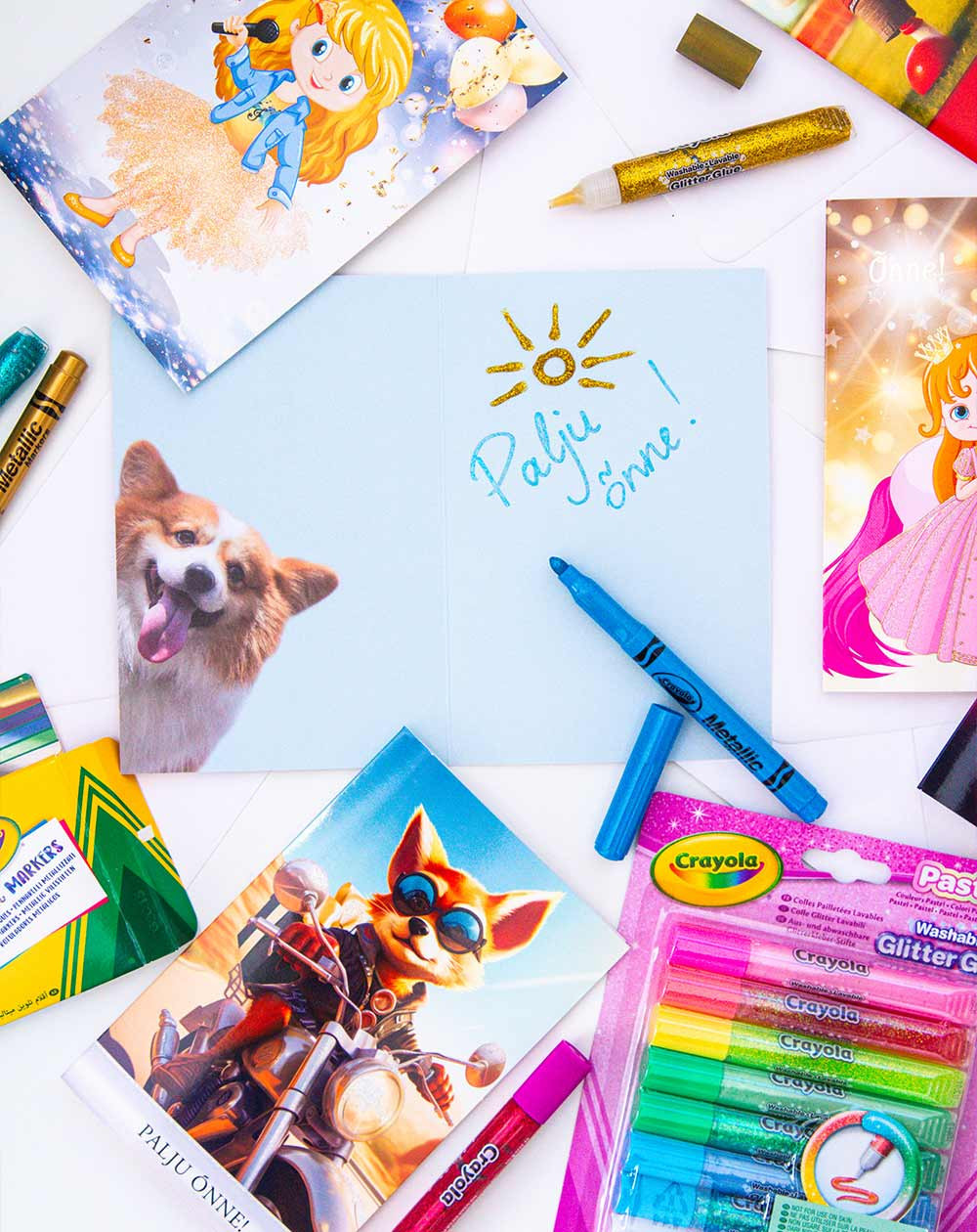 Pestavad sädelevad liimid 9tk - Crayola kunstitarbed - Agapics