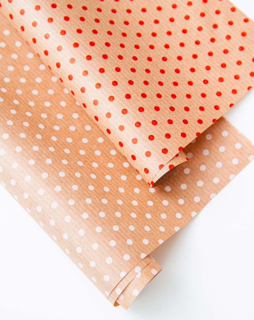 Wrapping Kraft Paper Red Dots - Agapics
