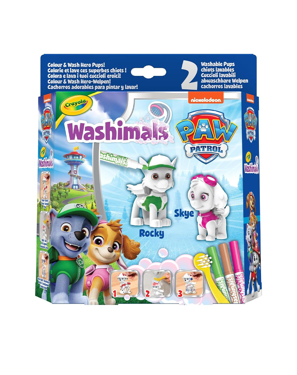 Crayola Washimals pets paw patrol activity set Rocky and Skye